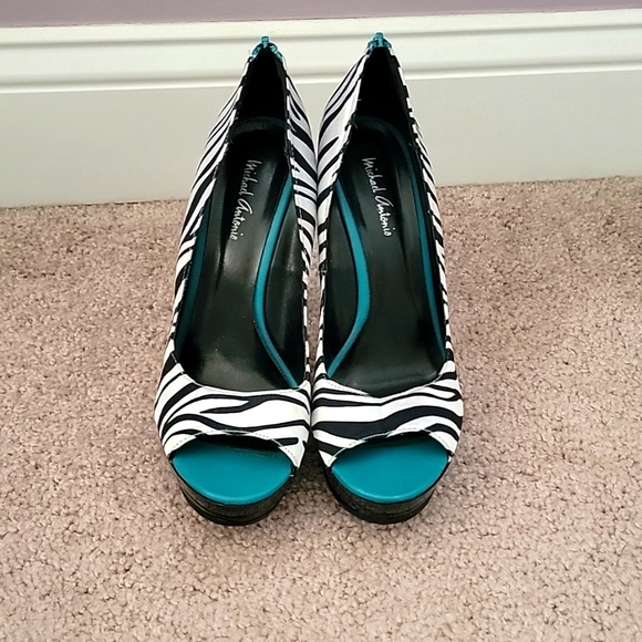 Michael Antonio | Shoes | Zebra Print High Heels | Poshmark
